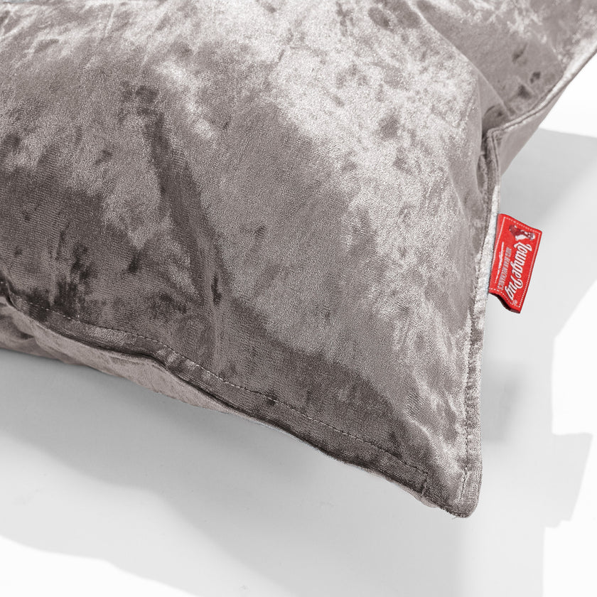 Lounge Pug Pøllepude 20 x 55cm Vintage-fløjl Sølv Cylinder Pude– Big ...